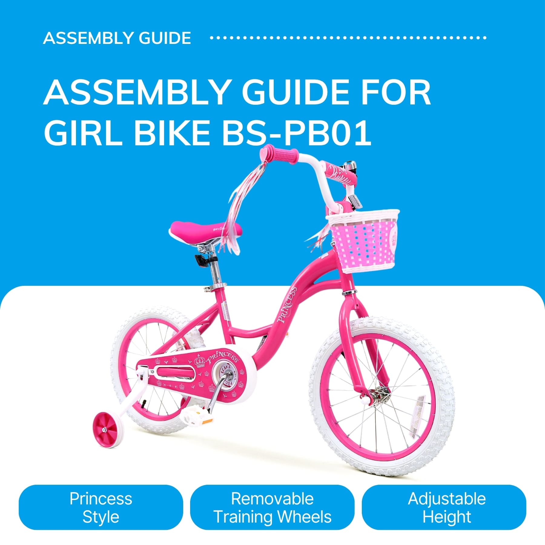 Bicystar Princess Bike Assembly Guide | Model BS-PB01