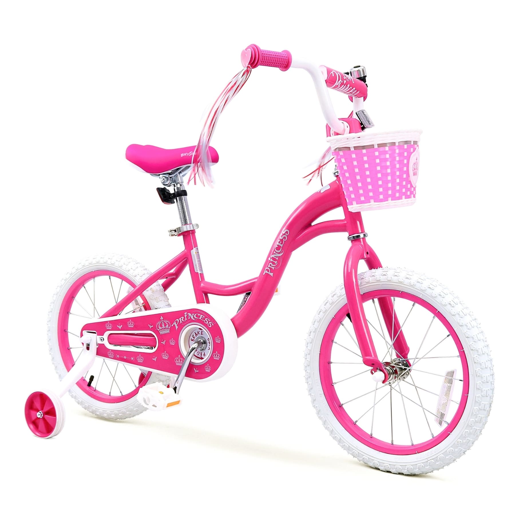 Bicystar Girls Bike for Kids 2-5 Years with Training Wheels, Basket 12
